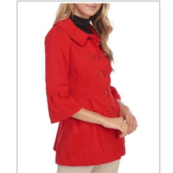 Eden Court | Jackets & Coats | Nwt Eden Court Bell Sleeve Trench Coat ...